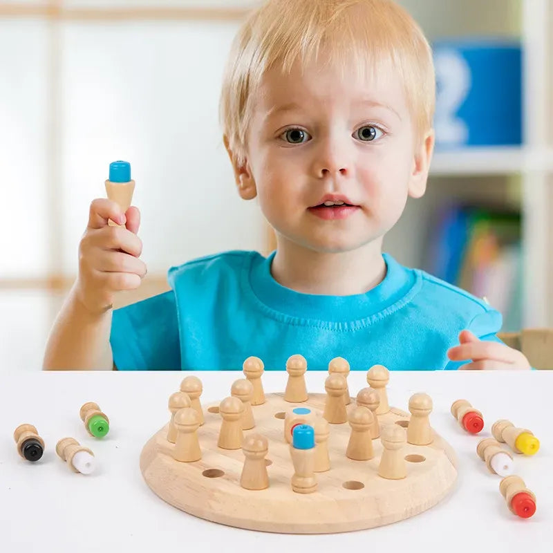 Jogo da Memória Madeira Cores Montessori – Brinccar